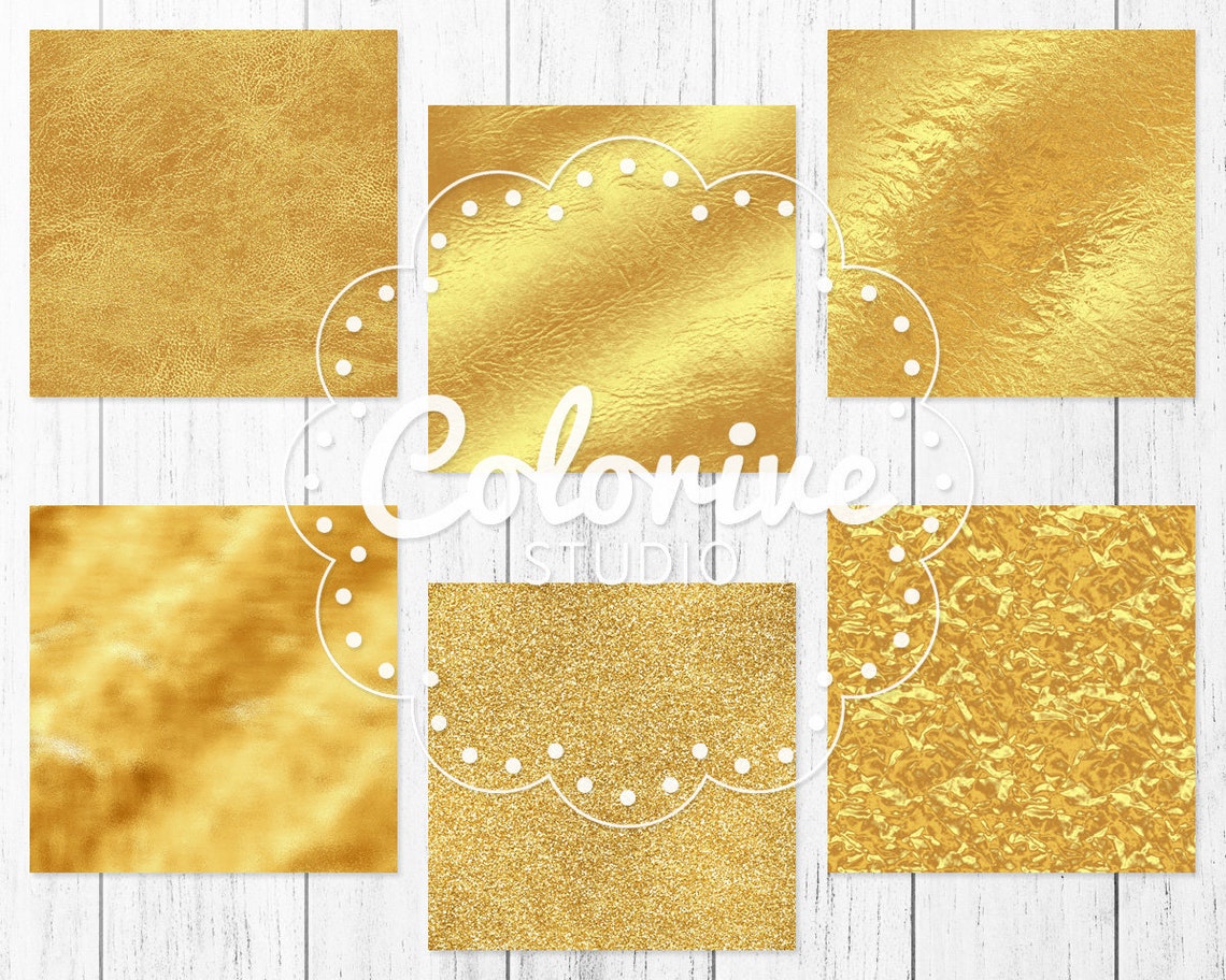 Gold Textures Digital Paper Metallic Gold Leather Gold | Etsy