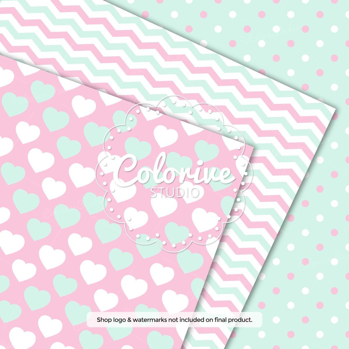Pink Chevron Scrapbook Paper