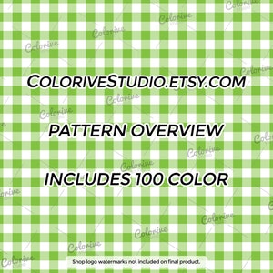 Gingham Digital Paper 100 Rainbow Colors Straight Horizontal Gingham ...