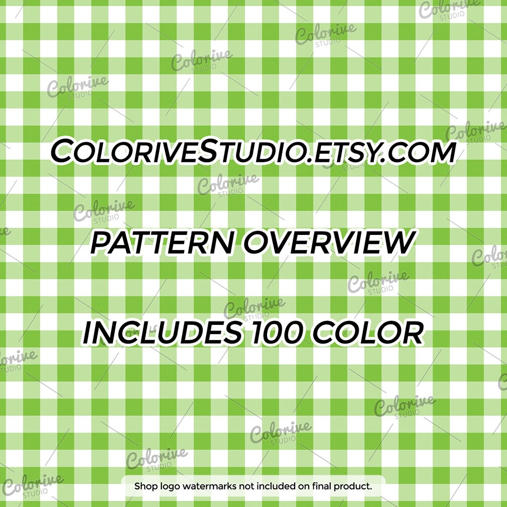 Gingham Digital Paper 100 Rainbow Colors Straight Horizontal - Etsy