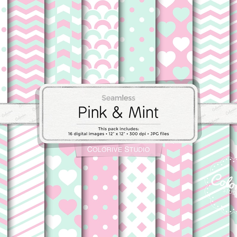 Mint and Pink - Etsy
