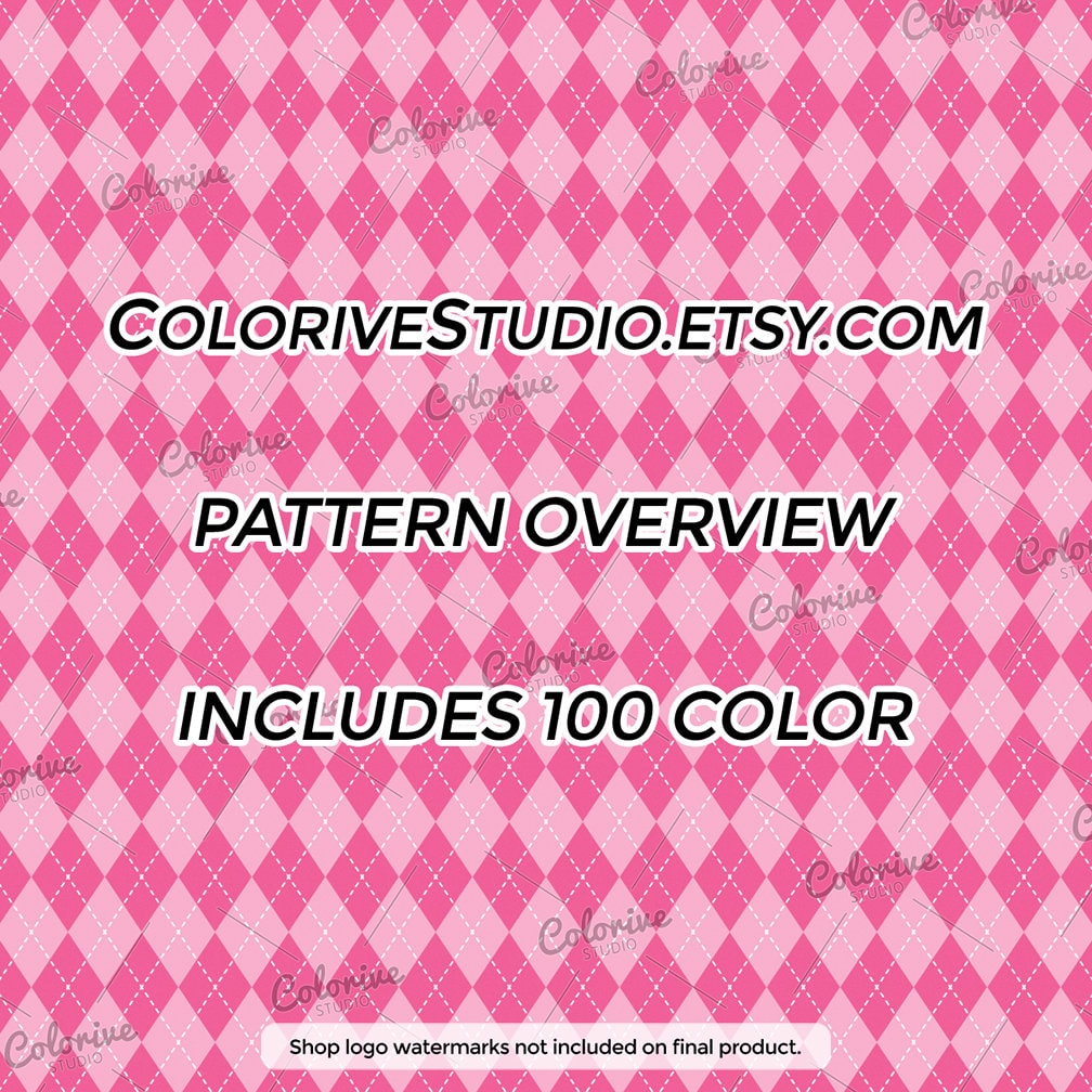 Argyle Digital Paper 100 Rainbow Colors Stitched Diamond - Etsy