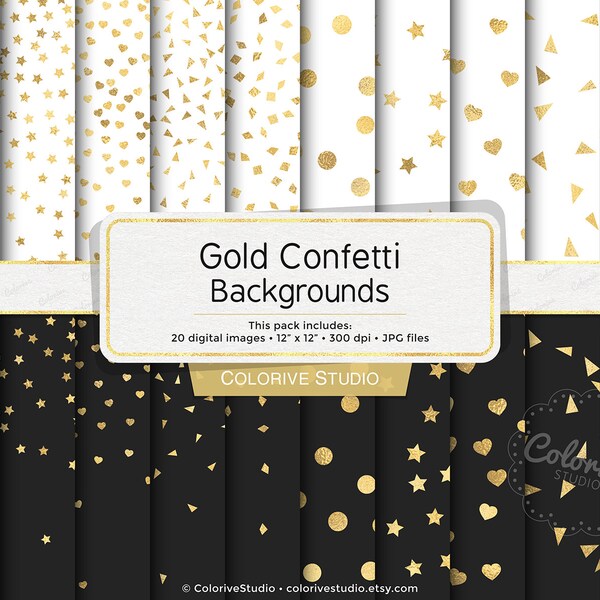 Gold Heart Confetti - Etsy