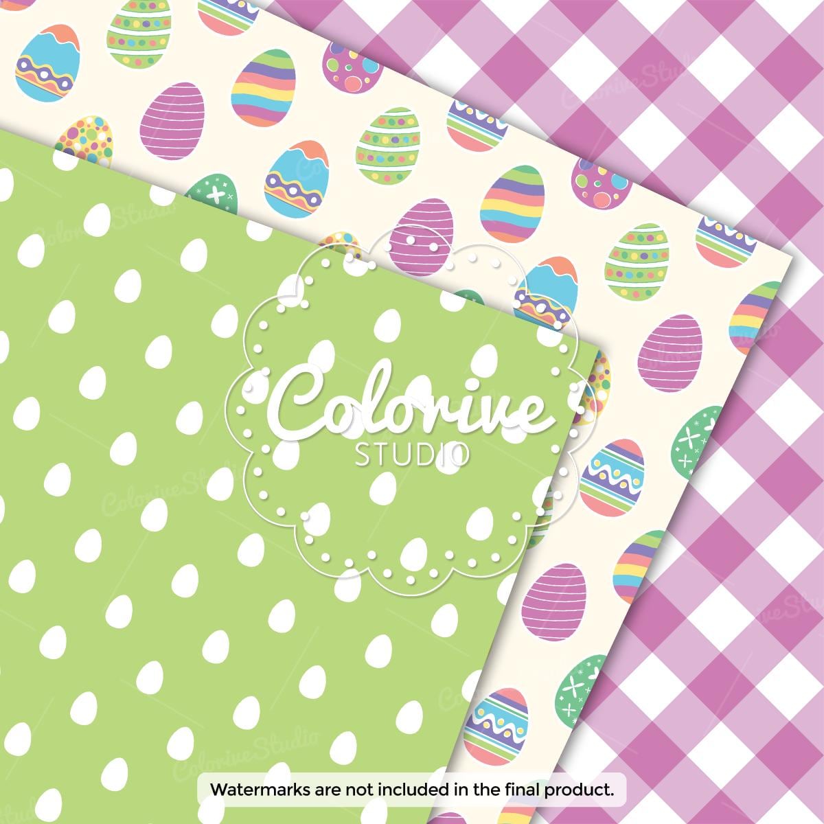 Easter Eggs Digital Paper: Colorful Patterns (instant Download) - Etsy