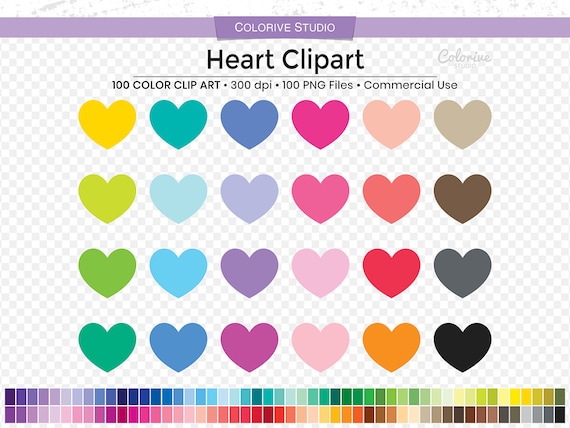 Rainbow Colored Hearts