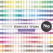 Watercolor Gingham Digital Paper 100 Rainbow Colors Water Colour ...