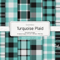Yellow Buffalo Plaid Digital Paper Set, Seamless Lumberjack Plaid ...