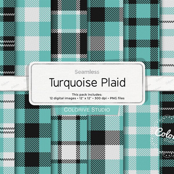 Teal Plaid - Etsy