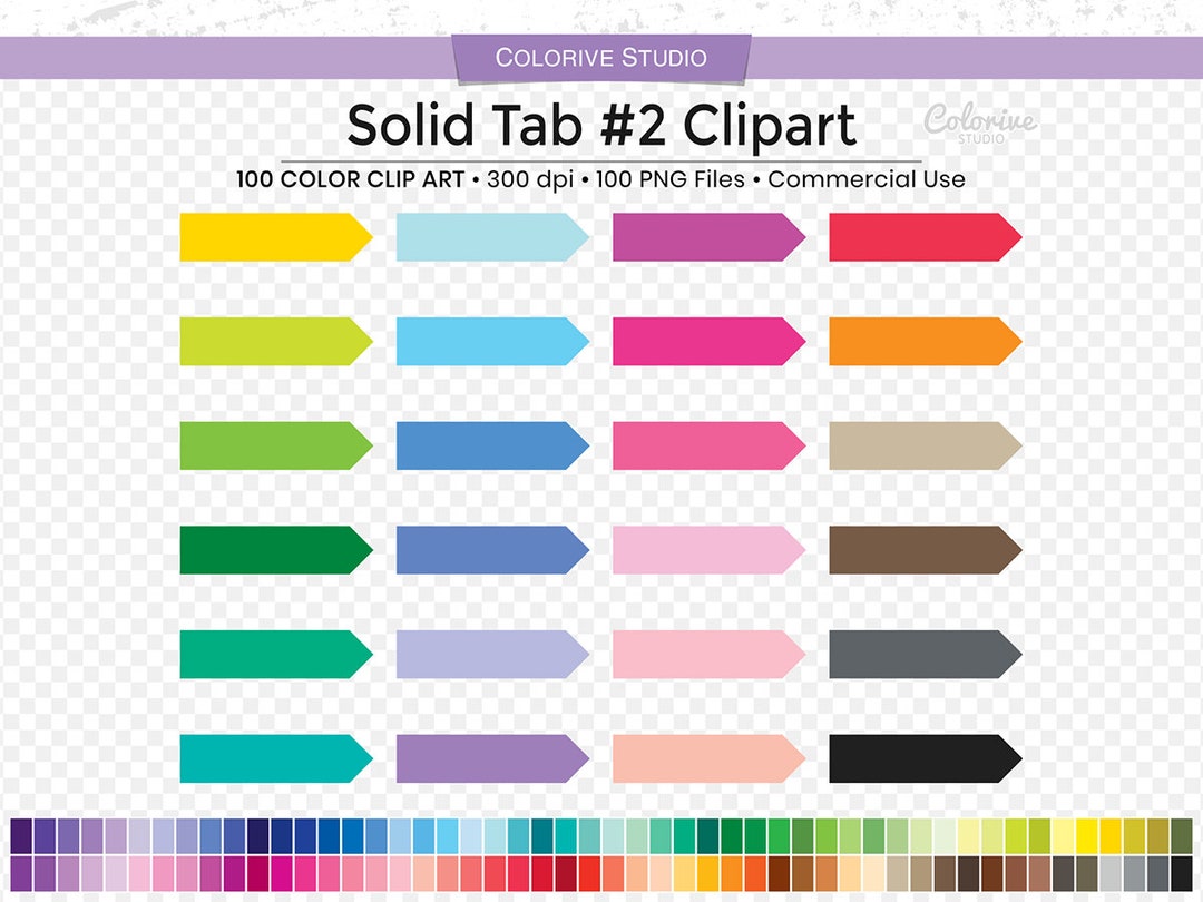 100 Planner Tabs Clipart, Divider Tabs Clipart, Sticky Tabs PNG ...