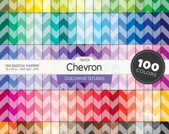 Chevron Digital Paper Coral and Blue Chevron Digital Paper - Etsy