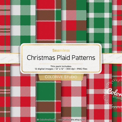 Red Plaid Digital Paper & Printable Tartan Backgrounds - Etsy UK
