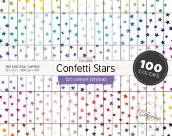 Colorful Birthday Digital Paper Set - Etsy