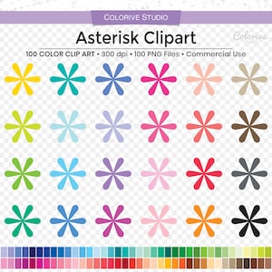 100 Asterisk Clipart Rainbow Colors Flower Asterisk Shape Png Clip Art ...
