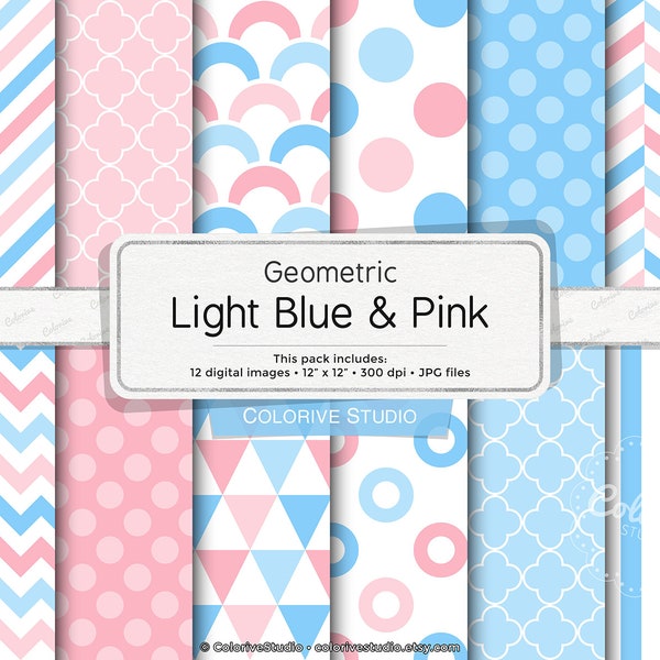 Light Blue and Pink - Etsy