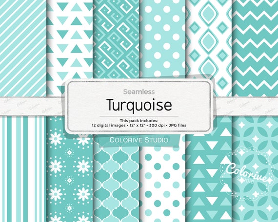 Turquoise Chevron Paper