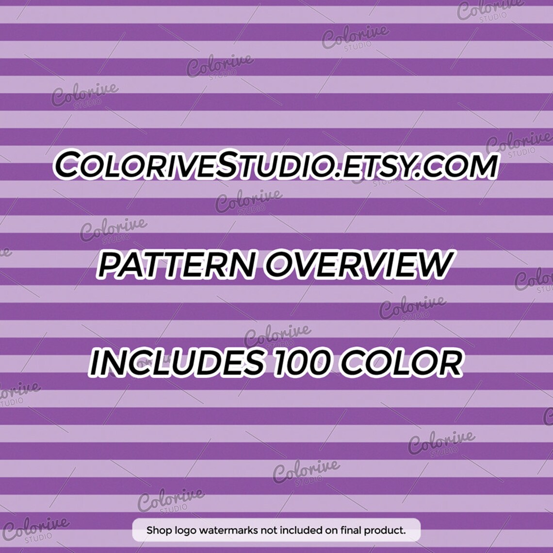 Tinted Horizontal Stripes Digital Paper 100 Rainbow Colors - Etsy