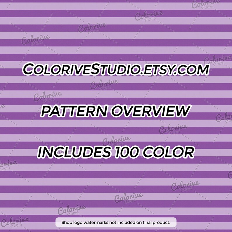 Tinted Horizontal Stripes Digital Paper 100 Rainbow Colors - Etsy