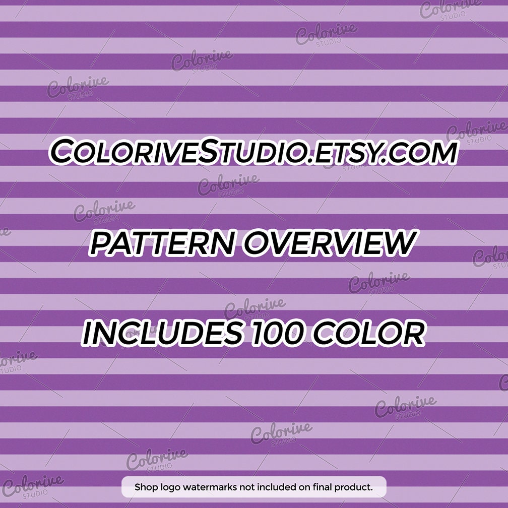 Tinted Horizontal Stripes Digital Paper 100 Rainbow Colors - Etsy