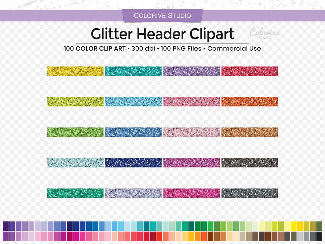 100 Glitter Header Planner Clipart Glitter Texture Task Box Png ...