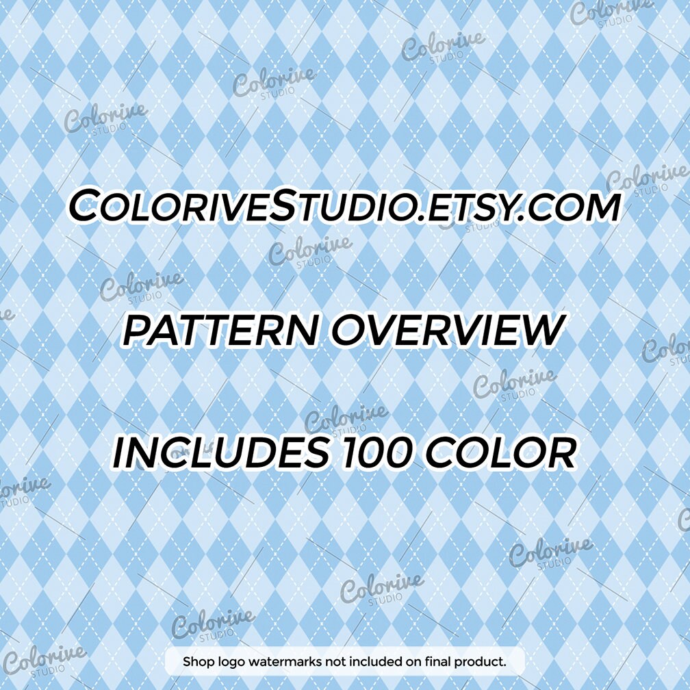 Argyle Digital Paper 100 Rainbow Colors Stitched Diamond - Etsy