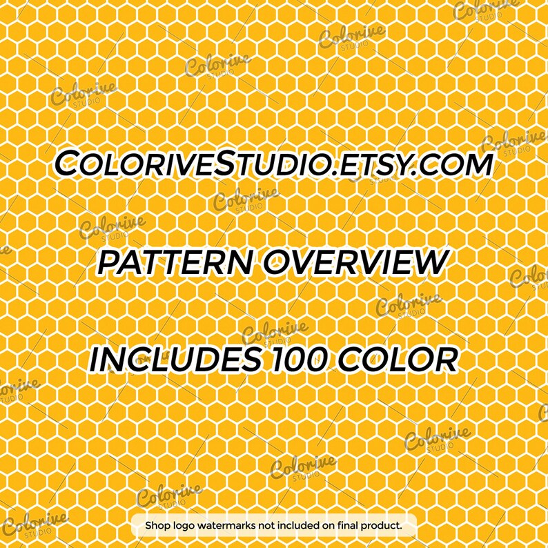 Honeycomb Digital Paper 100 Rainbow Colors White Hexagons | Etsy