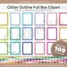 100 Glitter Outline Full Box Planner Clipart Glitter Texture | Etsy
