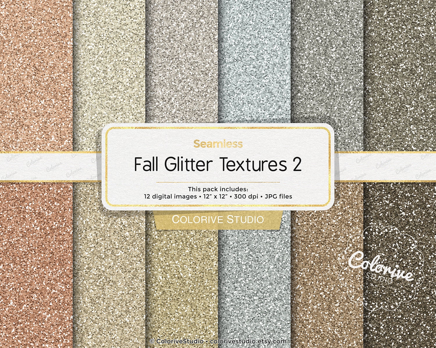 Fall Glitter digital paper neutral colors autumn glitter | Etsy