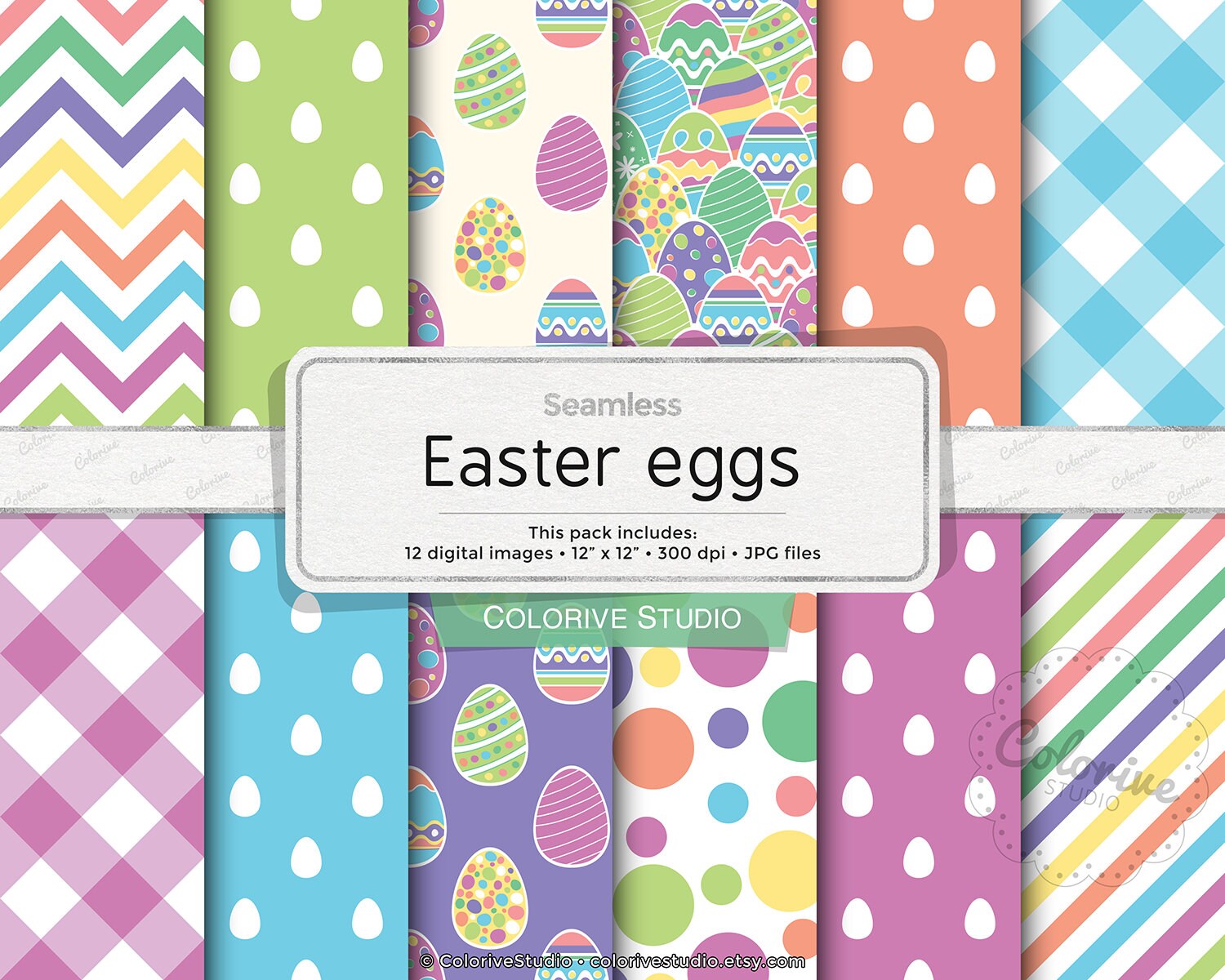 Easter Chevron Background