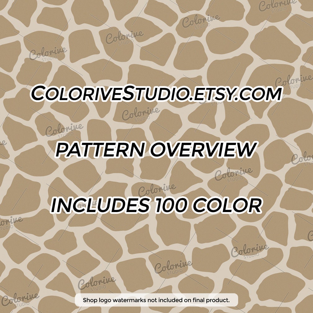 Tinted Giraffe Digital Paper 100 Rainbow Colors Wild Giraffe - Etsy