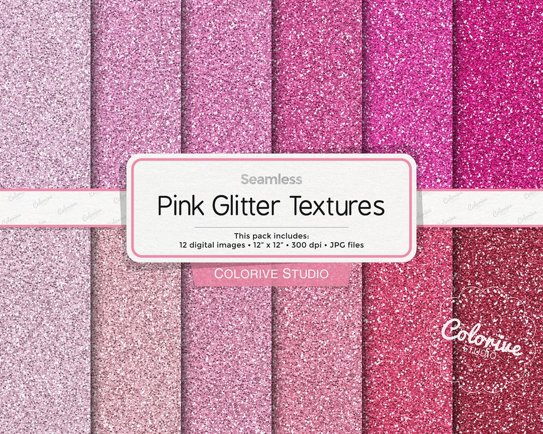 Pink Glitter Textures: Scrapbook Paper Backgrounds (digital Download ...