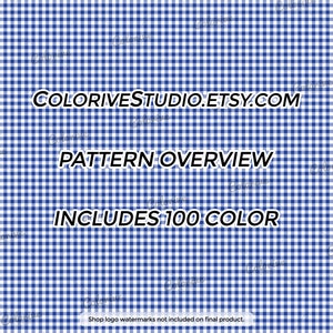 Small Gingham Digital Paper 100 Rainbow Colors Small Horizontal ...