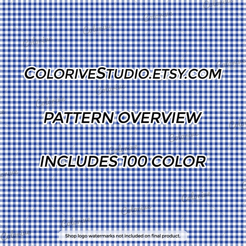 Small Gingham Digital Paper 100 Rainbow Colors Small - Etsy
