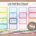 100 List Half Box Planner Clipart Blank Task List Boxes Eclp - Etsy