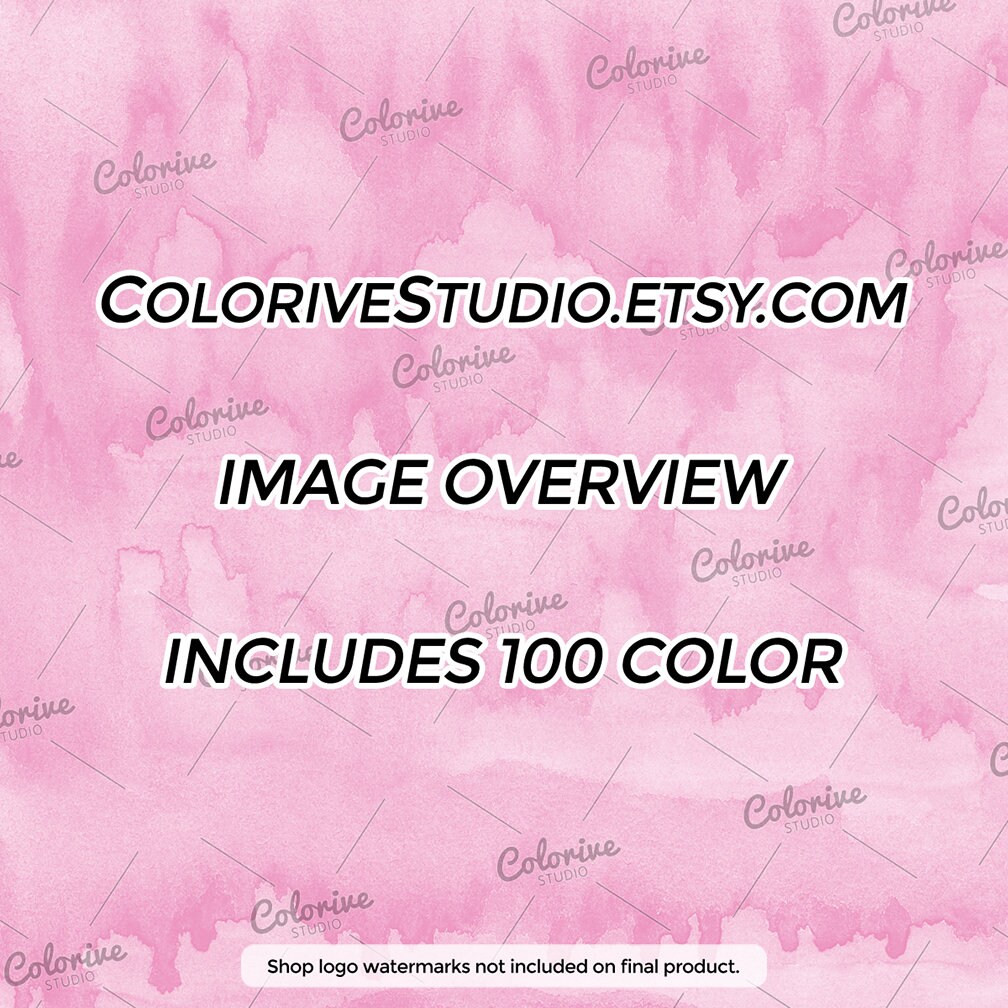 Watercolor Digital Paper 100 Rainbow Colors Water Colour - Etsy