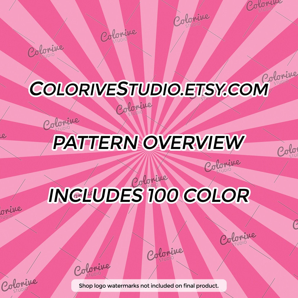 Tinted Starburst Digital Paper 100 Rainbow Colors Sunburst | Etsy