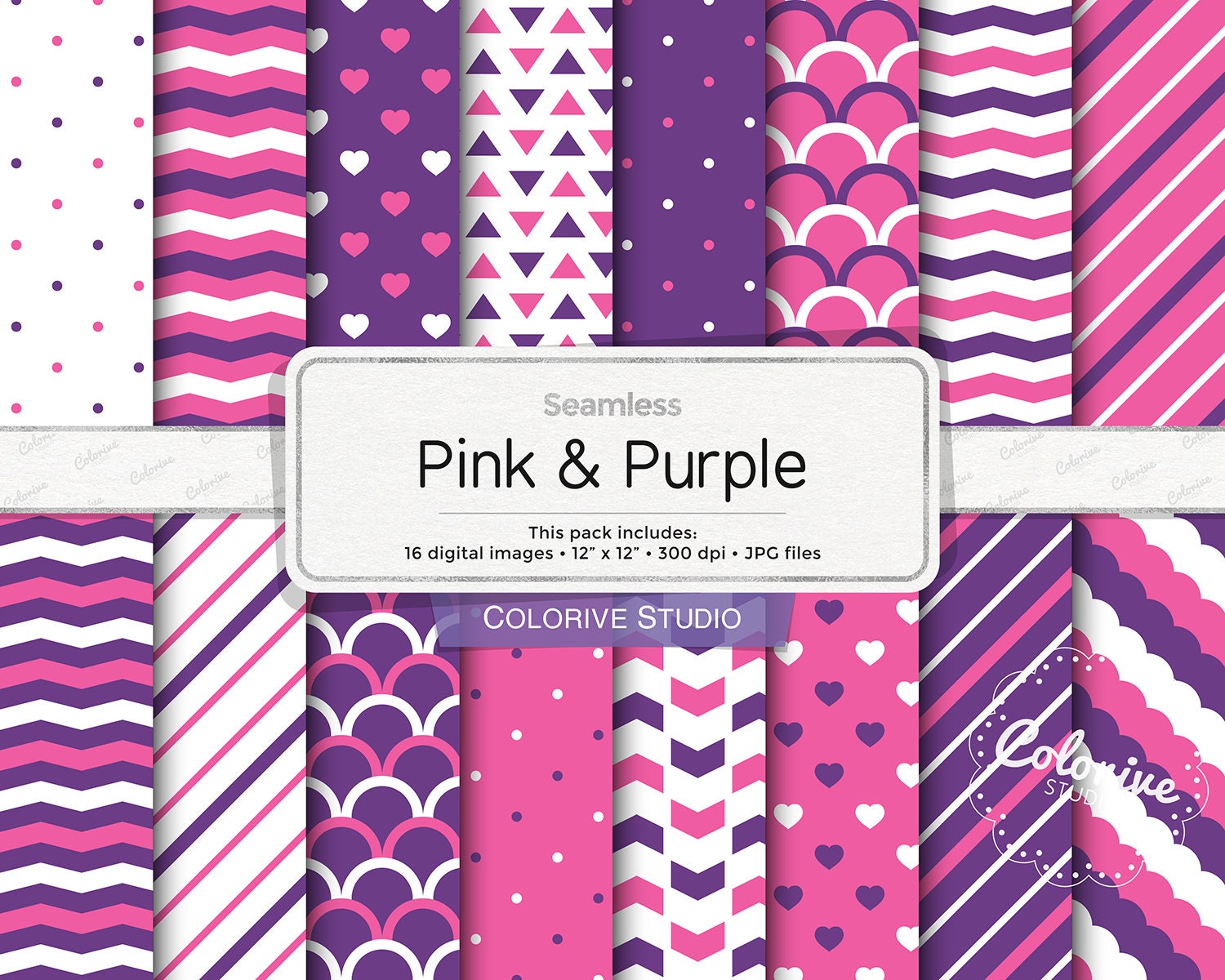 Pink Chevron Scrapbook Paper