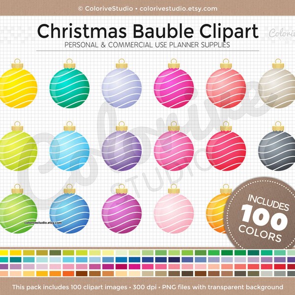 Bauble Clipart - Etsy UK