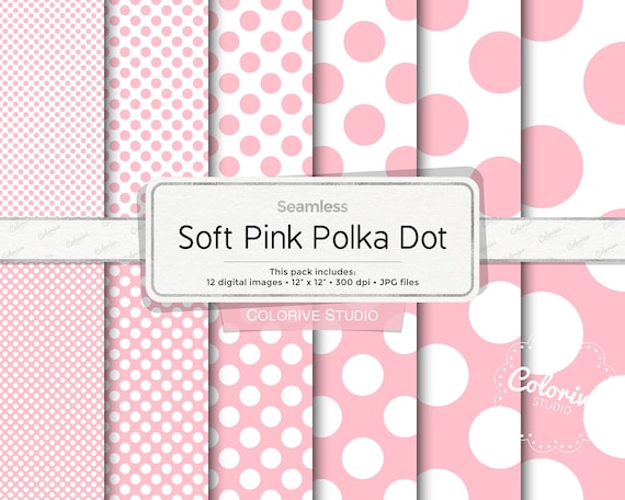 Light Pink And White Polka Dots Background