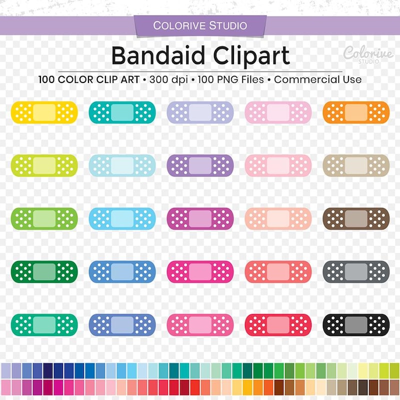 Bandaid Clipart - Etsy