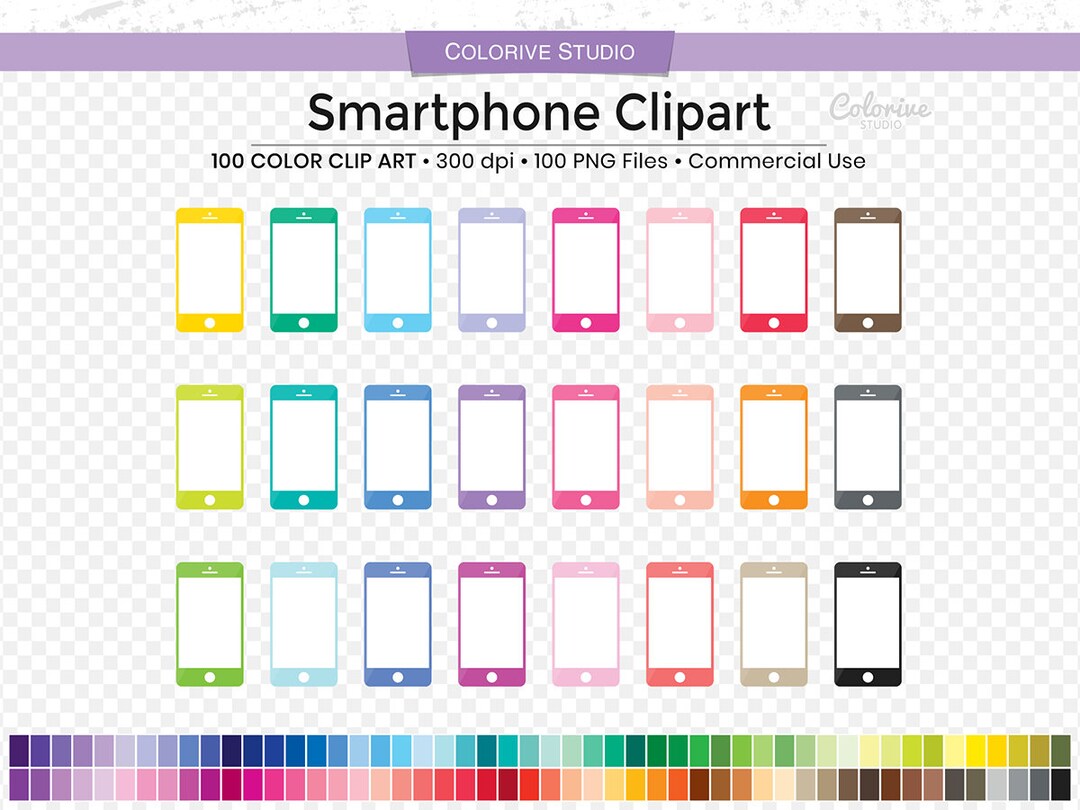 100 Smartphone Clipart Rainbow Colors Smart Mobile Cell Phone Png ...
