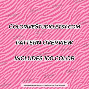 Tinted Zebra Print Digital Paper 100 Rainbow Colors Animal Print Zebra ...