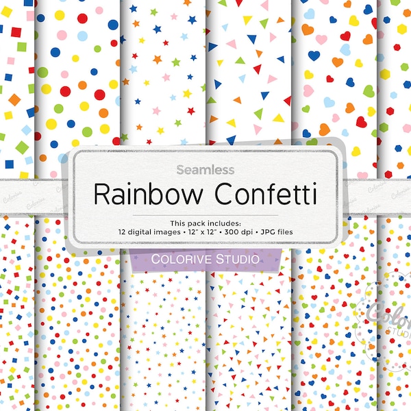 Rainbow Confetti - Etsy