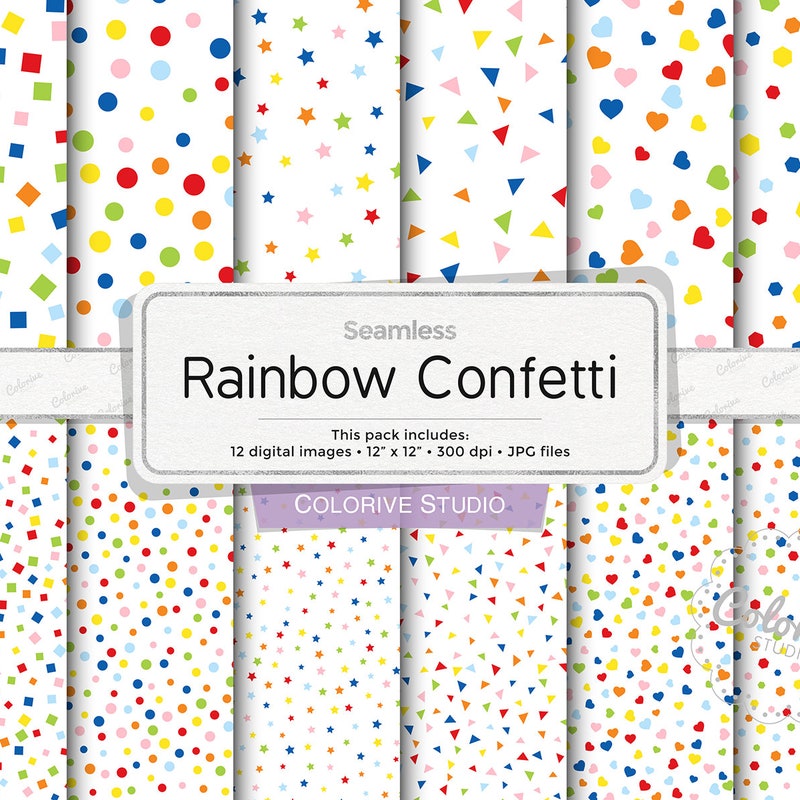 Rainbow Confetti - Etsy