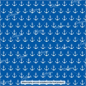 Anchors Digital Paper 100 Rainbow Colors Nautical Anchor Pattern Bright ...
