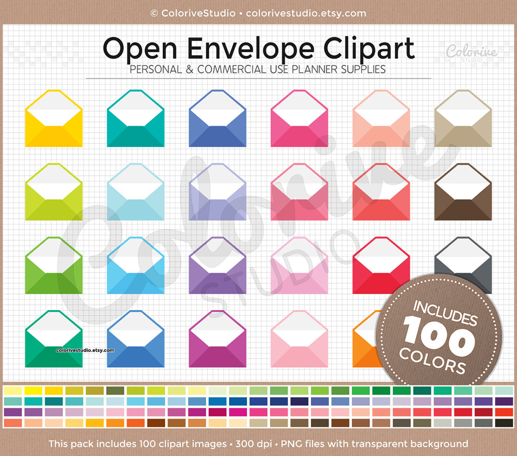 Open Envelope Clip Art