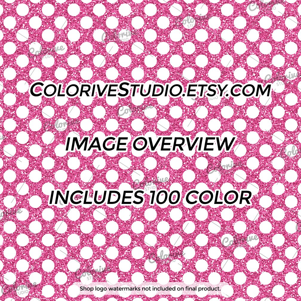 Glitter Polka Dot digital paper 100 rainbow colors seamless | Etsy