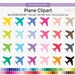 100 Plane Clipart Rainbow Colors Airplane Travel Business Vacation Clip ...