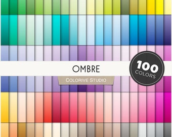 Ombre Digital Papers | Etsy