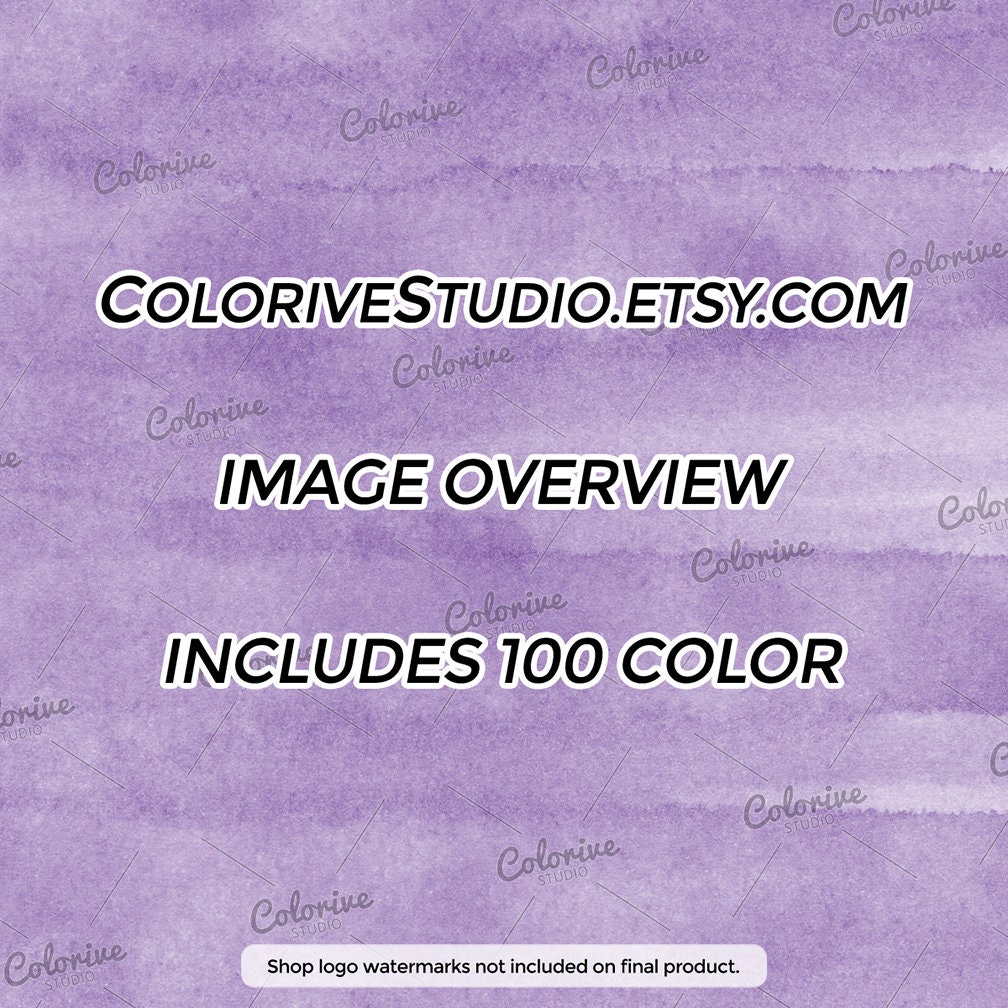 Watercolor Digital Paper 100 Rainbow Colors Water Colour - Etsy