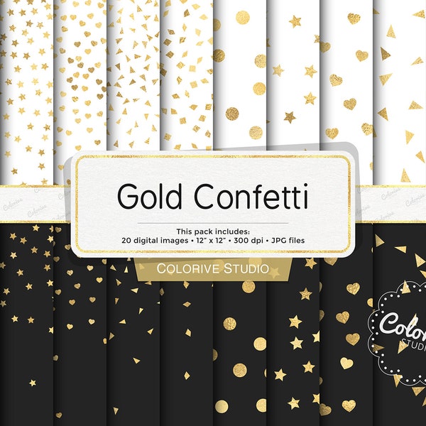 Gold Confetti - Etsy